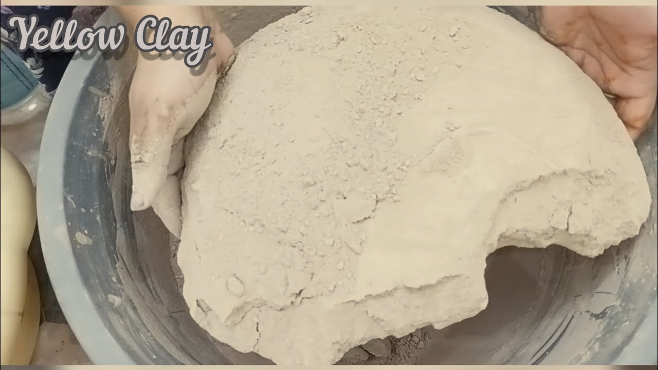 ASMR||Reform texture of Yellow Clay||soft fluffy clay||Dedicate to all ...