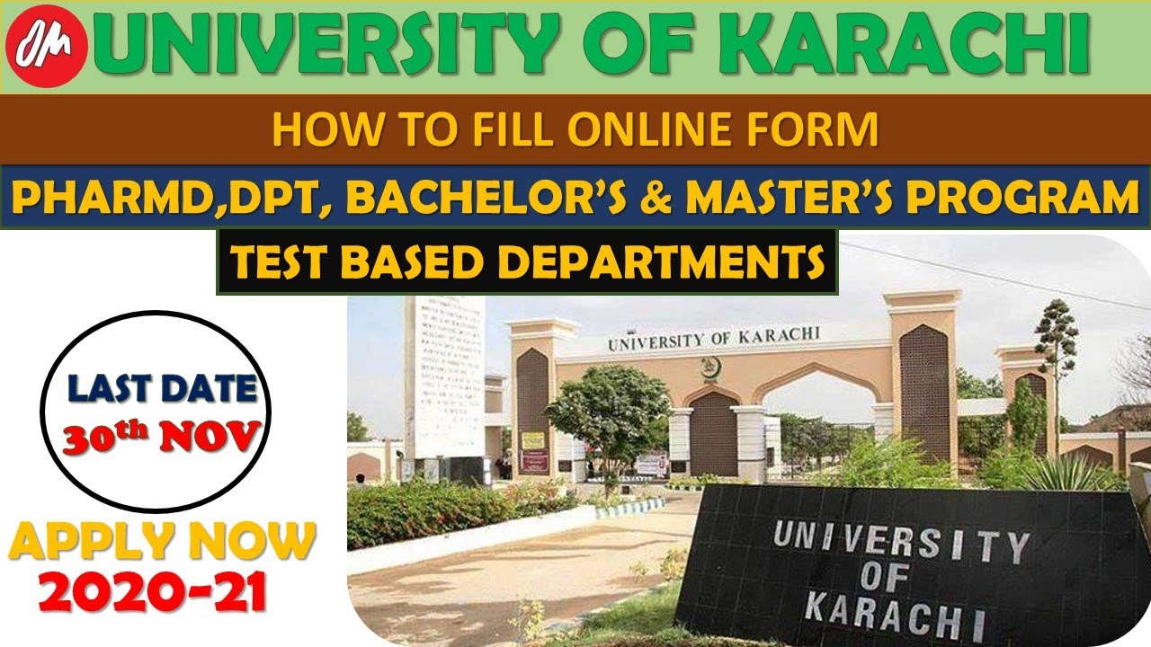 How to Fill Online Form to Apply in Karachi University Full Tutorial in ...