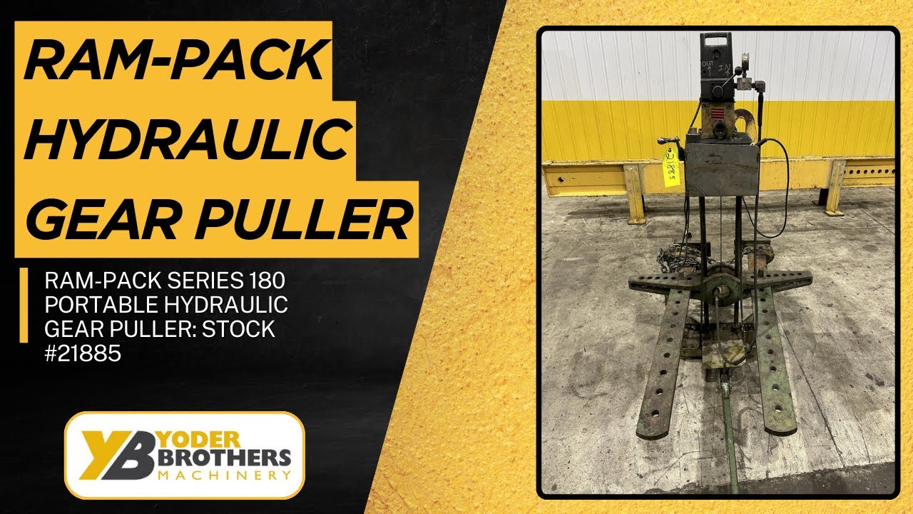 RAM-PACK SERIES 180 PORTABLE HYDRAULIC GEAR PULLER: STOCK #21885 - YouTube