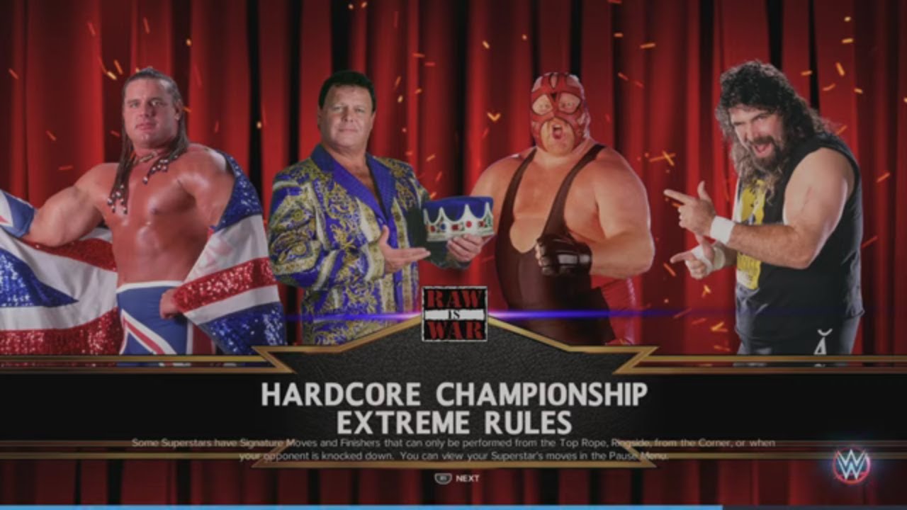 WWE 2K23 Catus Jack VS Vader, Lawler, Bulldog Fatal 4-Way Extreme Elm ...