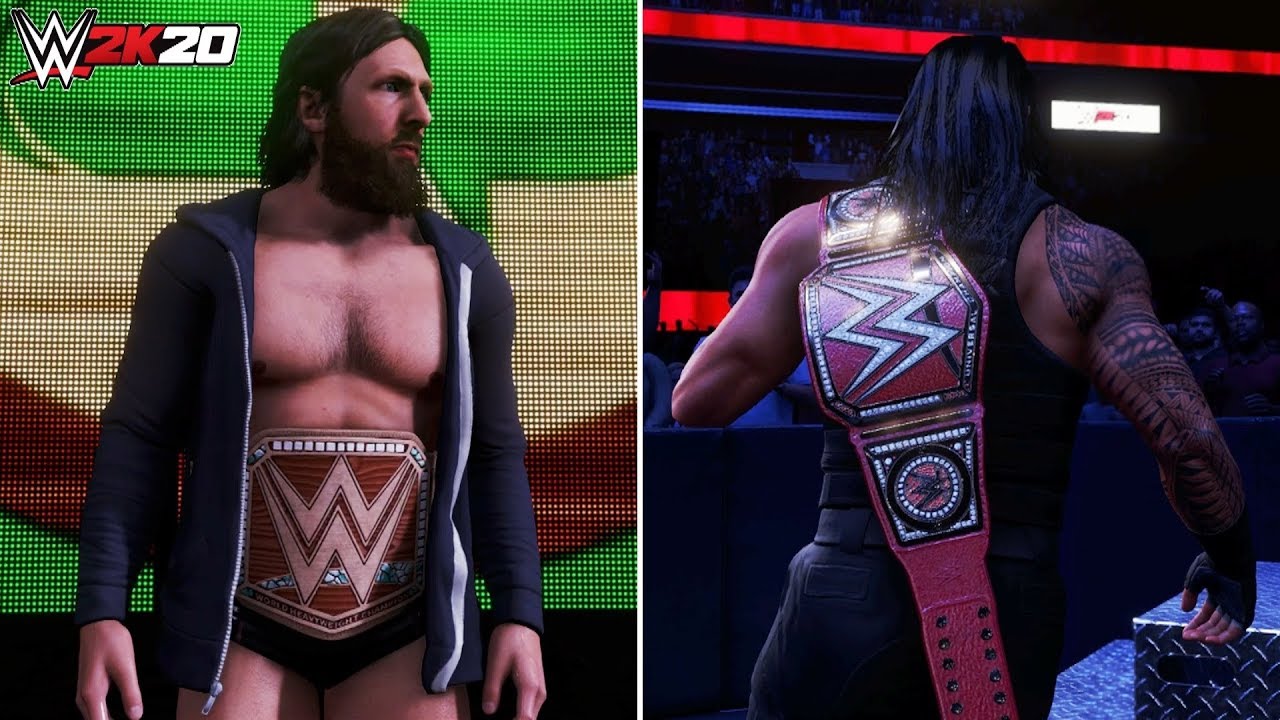 WWE 2K20 Daniel Bryan & Roman Reigns Champion Entrances (NEW) - YouTube