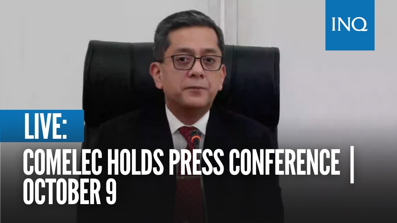 LIVE: Comelec holds press conference | October 9 - YouTube