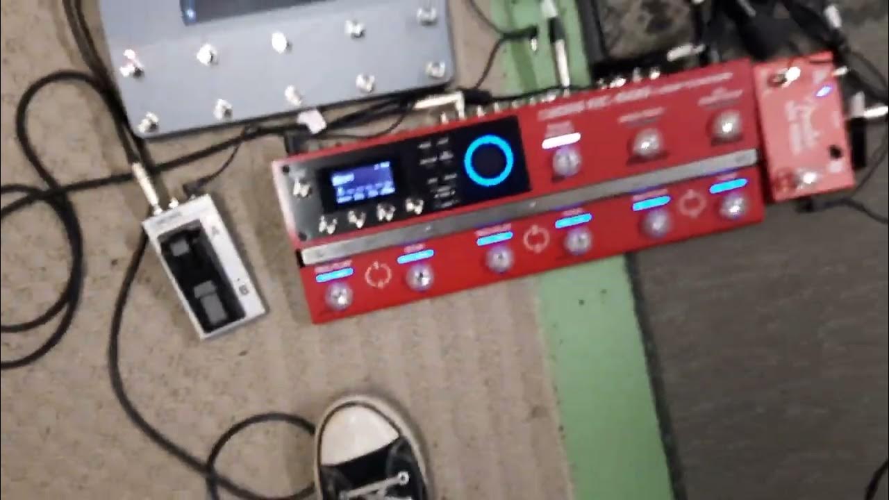 BOSS RC-600 looper, bypass recording guitar with an external foot switch (AB) - YouTube