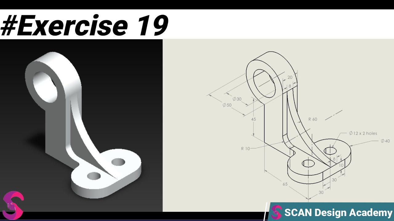 Solidworks Tutorial Exercise 19 | #solidworks | #beginners - YouTube