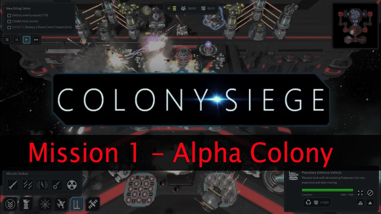 Colony Siege - Mission 1 Alpha Colony - Hard Mode - YouTube
