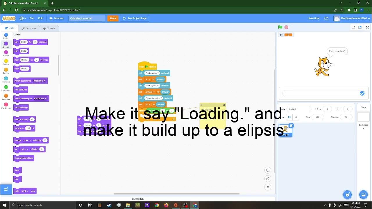 How to make a working calculator in scratch (Simpl Tutorials Pt1 - YouTube