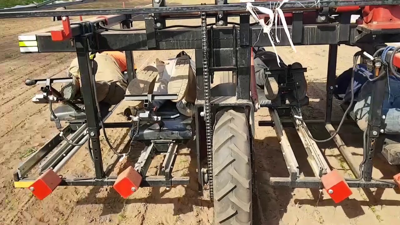 48v Electric powered lay down field cart - YouTube