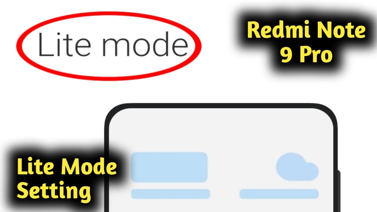 Redmi Note 9 Pro Lite Mode Setting - YouTube