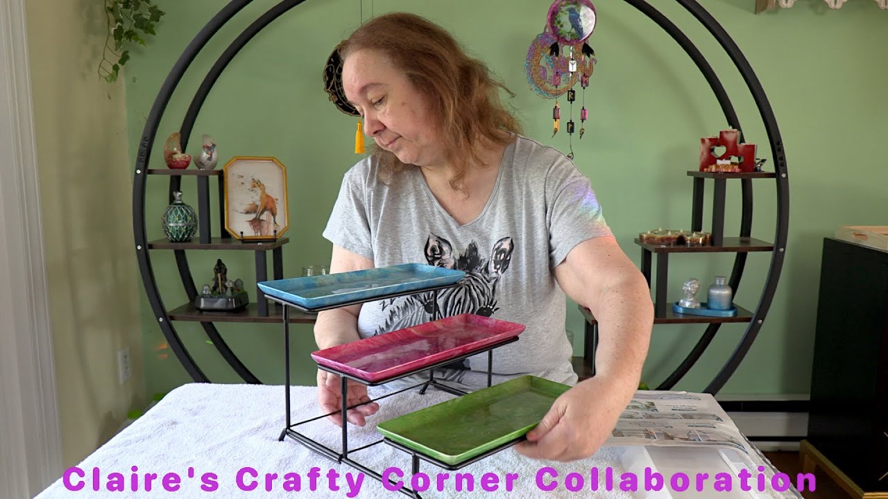 Creating Functional 3 Tier Resin Trays with Metal Frame - Collaboration With Claire's Crafty ...
