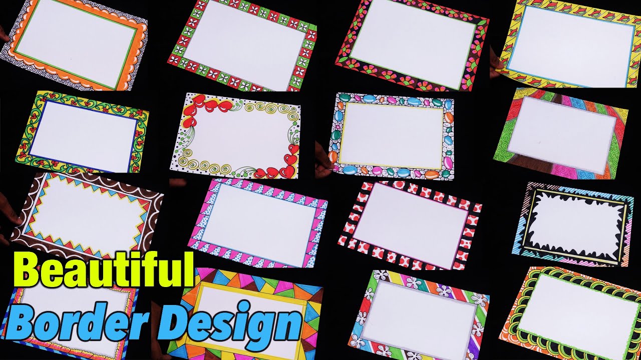 16 Amazing Attractive Borders || Border Designs || Border Designs On ...