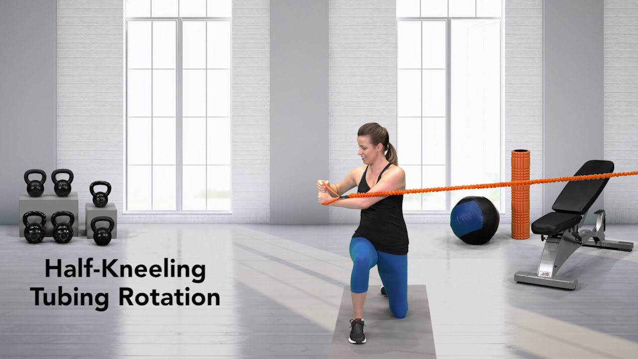 How to do a Half-Kneeling Tubing Rotation - YouTube