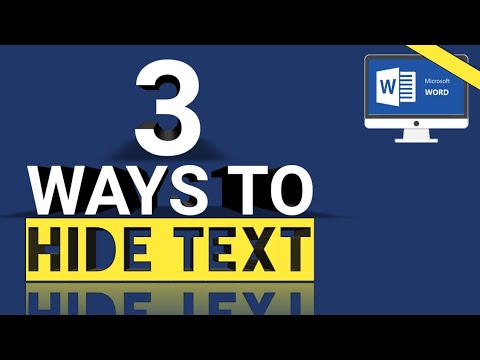 How to show or hide text in documents | 3 Way To Hide Text in MS WORD ...