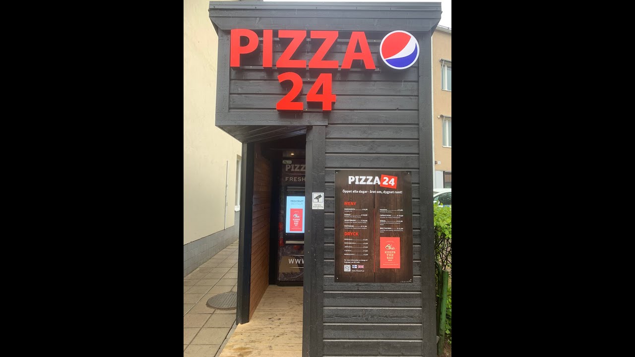 Köper pizza på pizza 24 (Pizza från en automat med 3min leverans) - YouTube