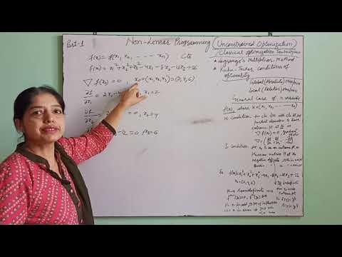 Non-Linear Programming Unconstrained Optimization - YouTube