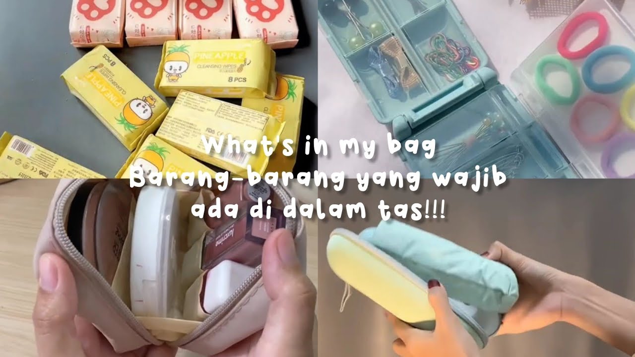 Barang-barang yang wajib ada didalam tas | what's in my bag - YouTube