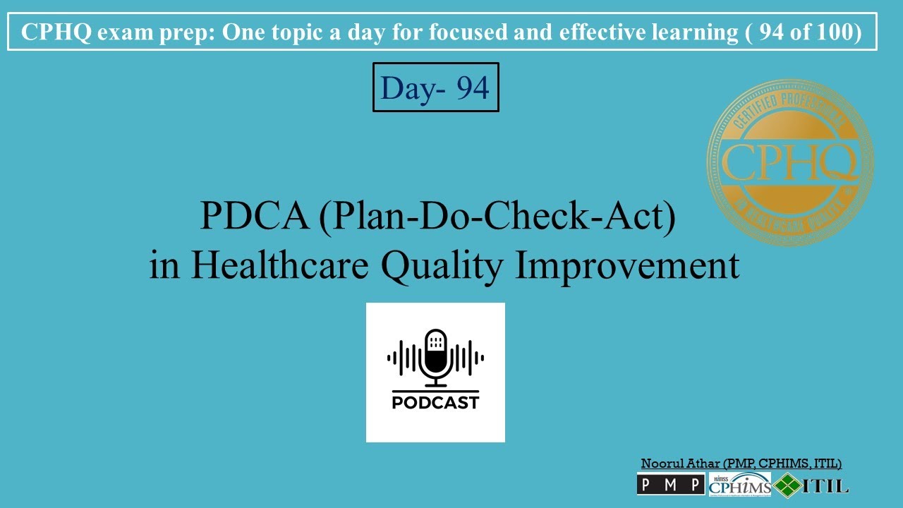 CPHQ exam prep | PDCA (Plan-Do-Check-Act) in Healthcare Quality ...