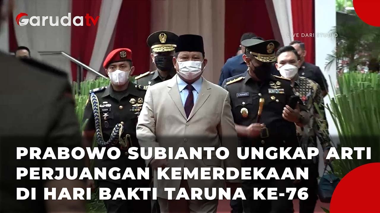 Menhan RI Prabowo Subianto Peringati Hari Bakti Taruna-Taruni ke-76 di ...