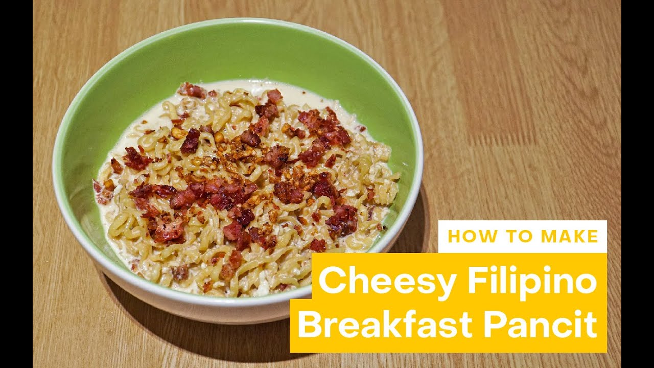 Cheesy Filipino Breakfast Pancit Recipe: How to Make an Easy Lucky Me ...