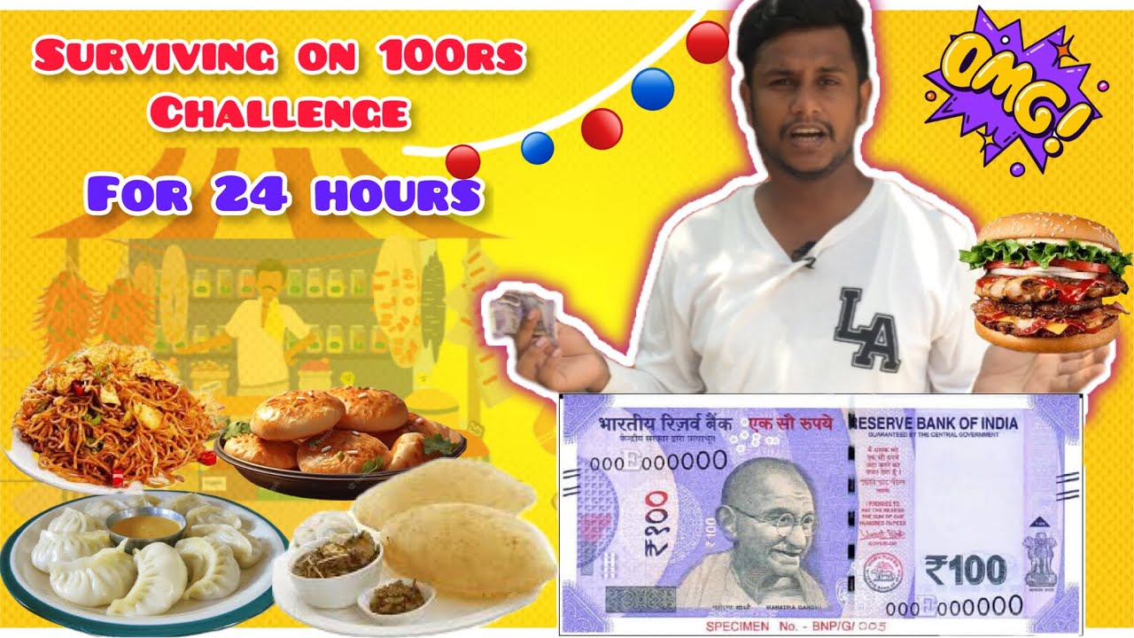 Surviving on 100rs For 24 Hours Challenge 😱 || 100rs Challenge || #vlog ...