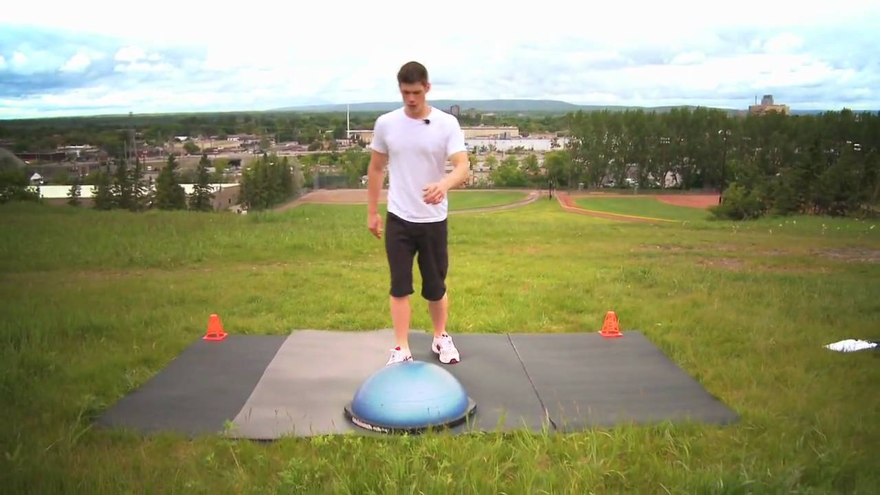 Bosu Step Up, Hip Flex - YouTube