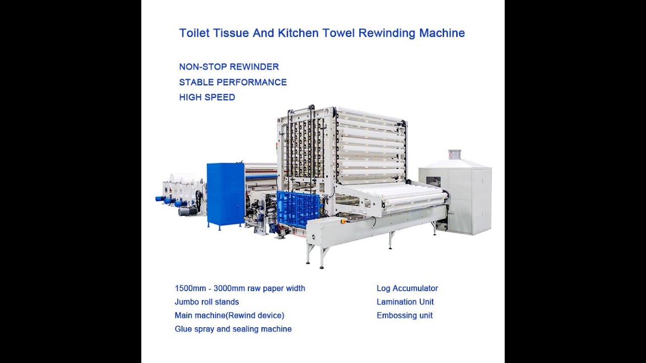 Non stop rewinder non stop rewinding machine - YouTube