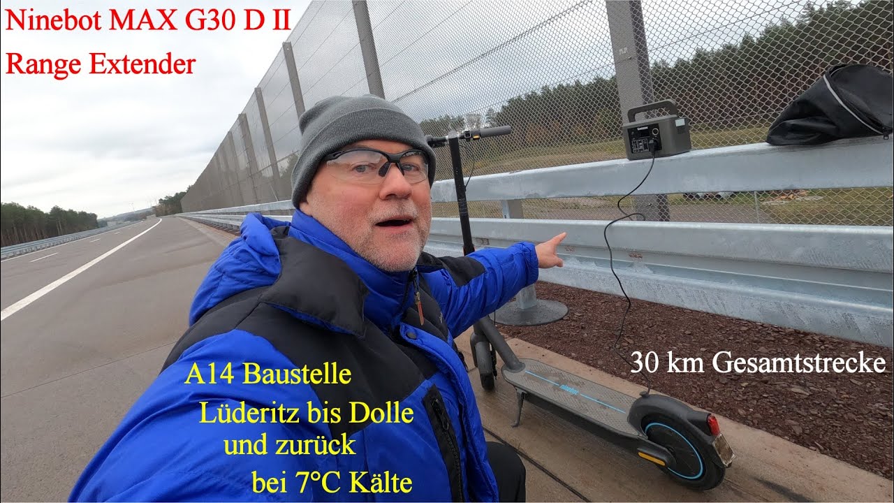 Ninebot MAX G30 D II Range Extender - Reichweitenfahrt auf A14 ...