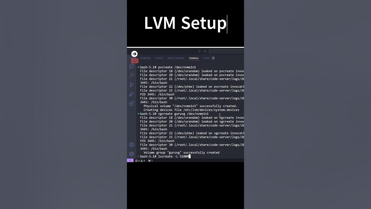 Create LVM Volume Group & Logical Volume | RHCSA GURU - YouTube