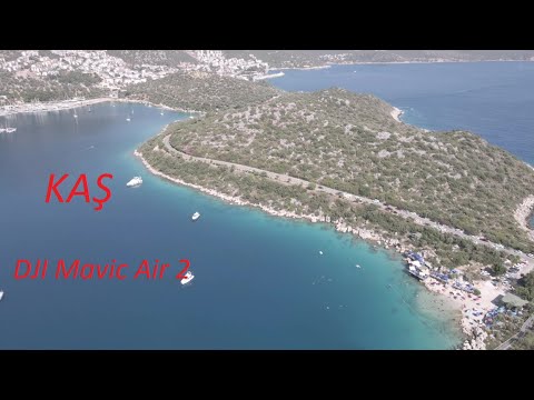 KAŞ  ANTALYA . Havadan Kaş Merkez , Marina ve yikilan İnce boğaz plaj işletmesi ve su altı çekimleri