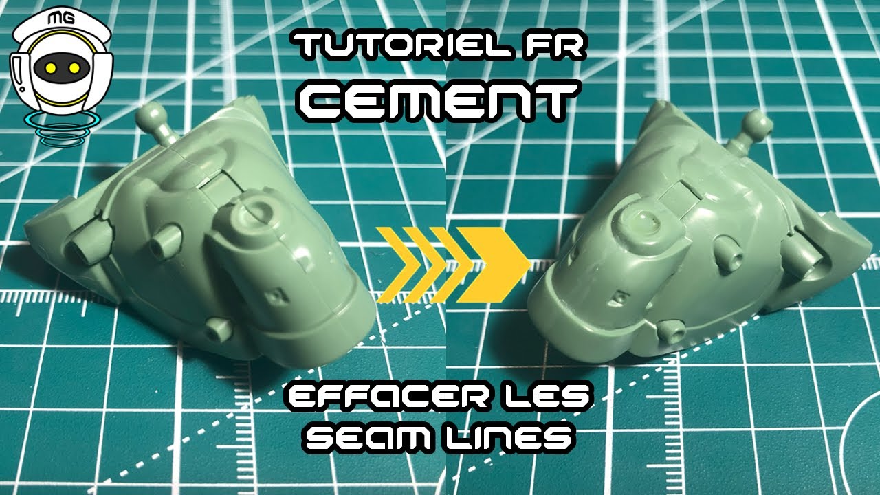 [FR] Tutoriel Gunpla : Cement pour effacer les seam lines - YouTube