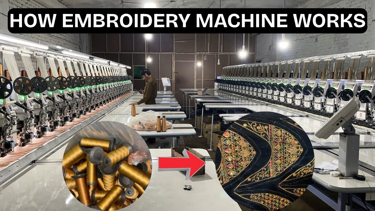 How Embroidery Machine Works | Amazing Machine Work | Multiple ...