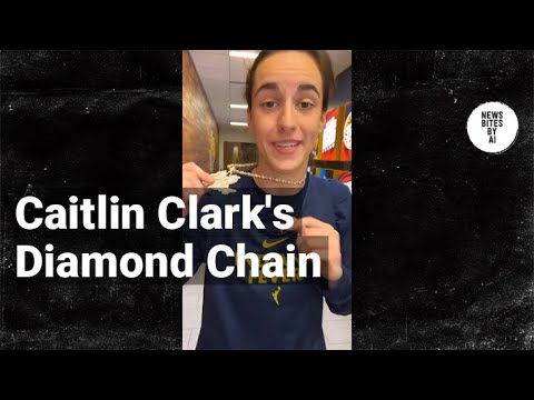 Caitlin Clark Rocks Blingy Diamond Chain - YouTube