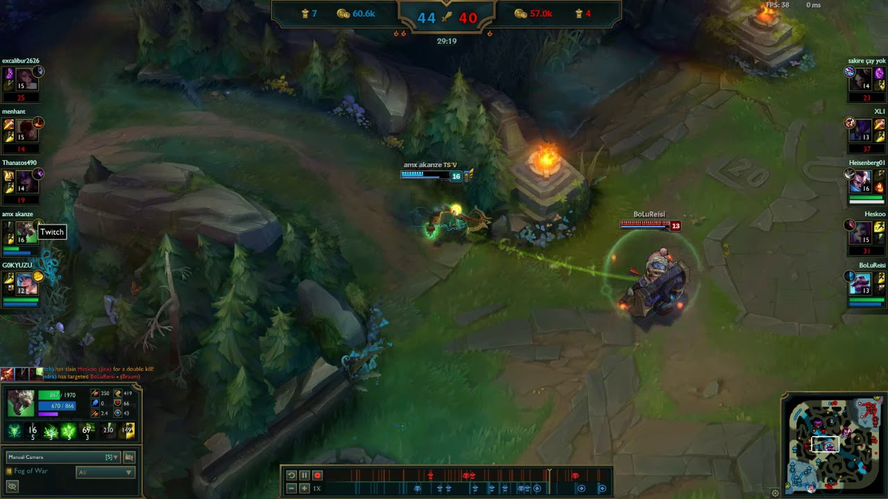 League Of Legends Twitch Kiting - YouTube