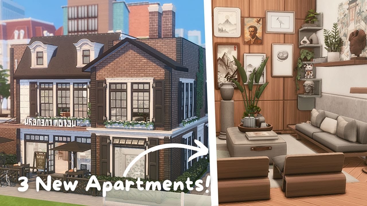 I Furnished 3 Apartments in the Sims 4 🏙️🩶The Sims 4 Speed Build with ...