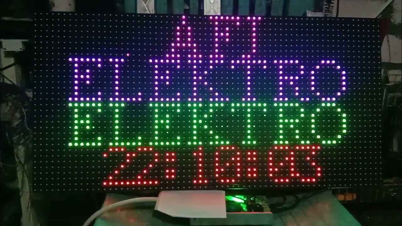 Running text p10 rgb full colour smd outdoor Tf-qs1 hub 75x2 - YouTube