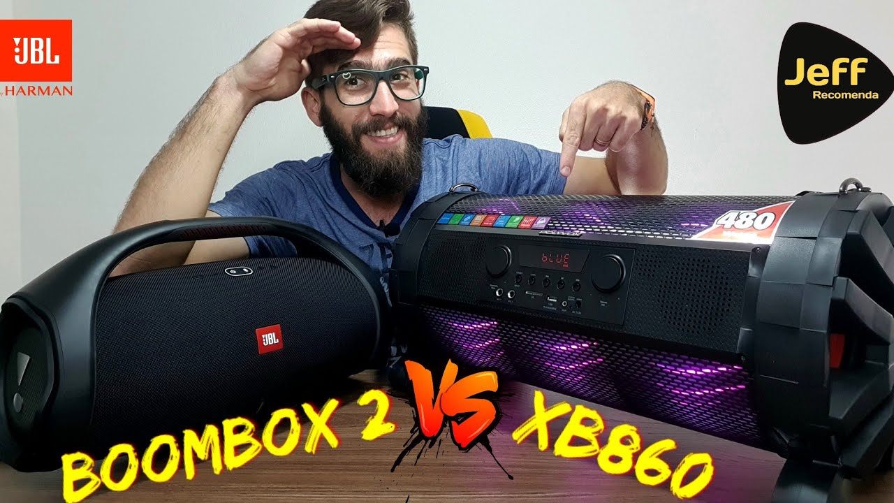 Caixa de som POLYVOX XB860 480W Vs JBL BOOMBOX 2 80W IPX7: Tem muita ...