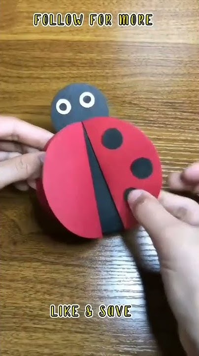 Paper crafts lady bug - Color paper crafts bugs - YouTube