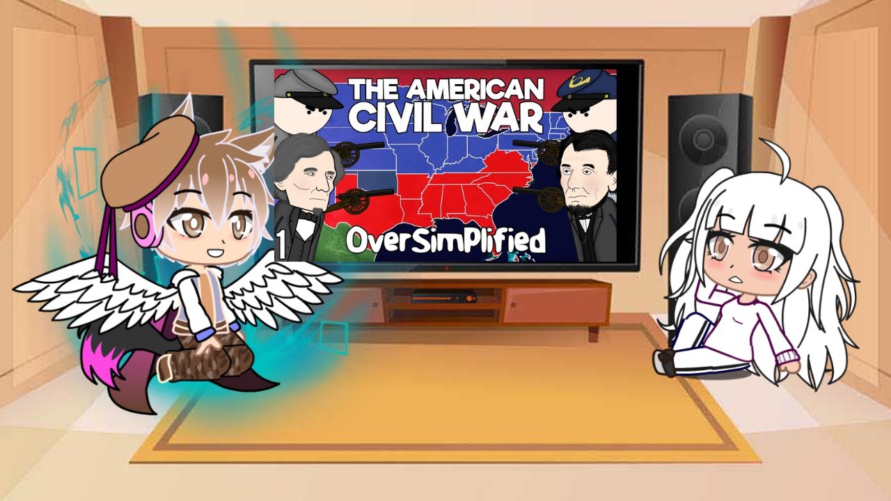 React to american civil war (Warning funny and violence) inspired by Oversimplified - YouTube