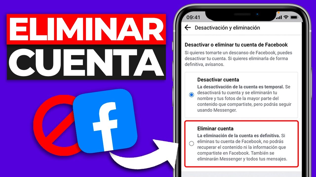 🔴 Como Eliminar mi Cuenta de Facebook Definitivamente (2024) Eliminar ...