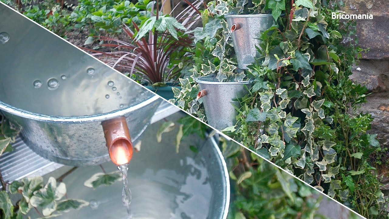 Hacer fuente de jardín con una escalera y cubos // Bricomania - YouTube