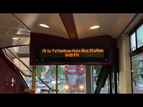 London Bus Route 76 towards Tottenham Hale Bus Station - YouTube