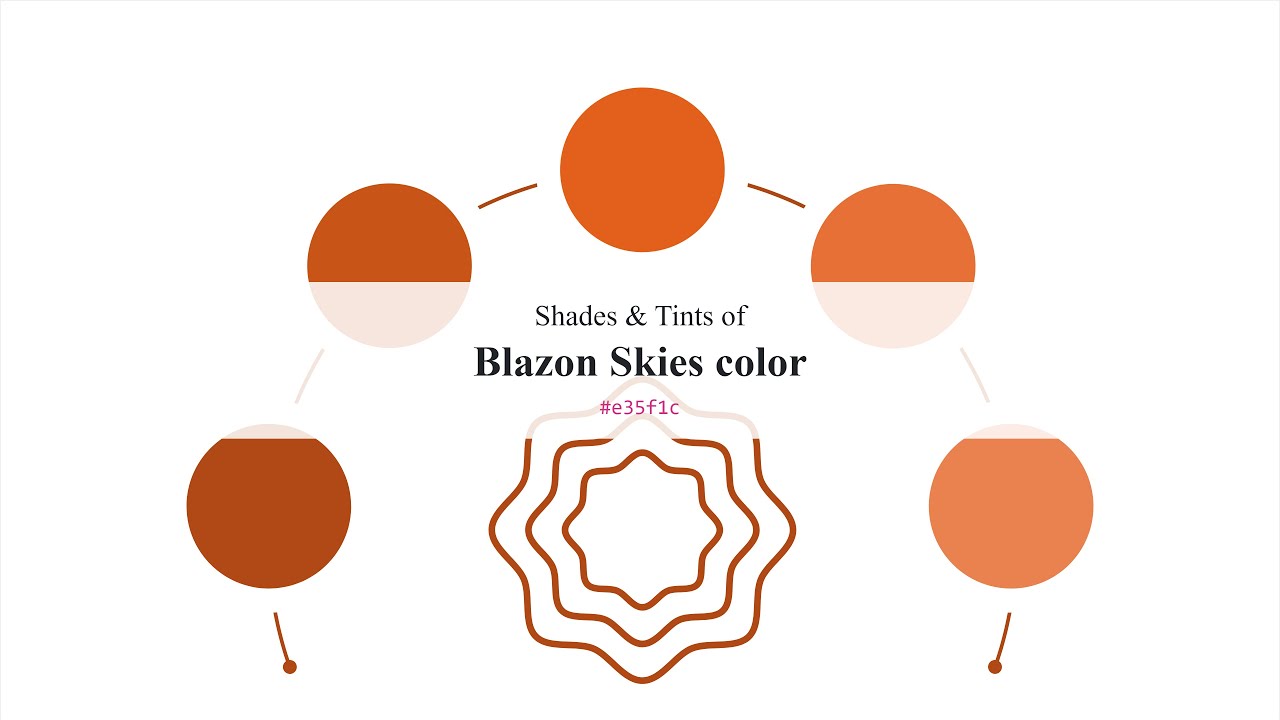 Shades & Tints of Blazon Skies color #e35f1c A Warm Brown color #c95418 ...