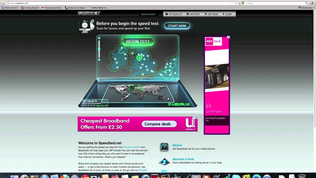 BT Infinity Speed Test - YouTube