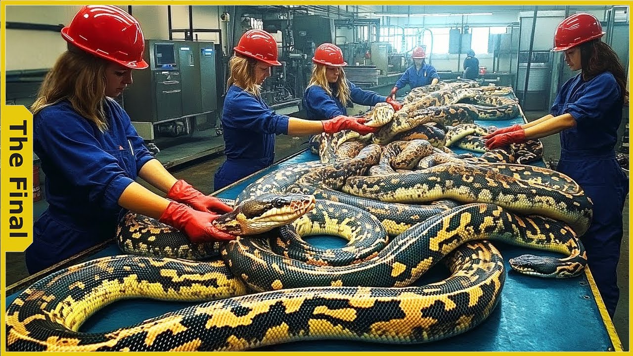 These Girls Worked Hard All Night To Earn $12,500 - Snake Meat Processing - YouTube