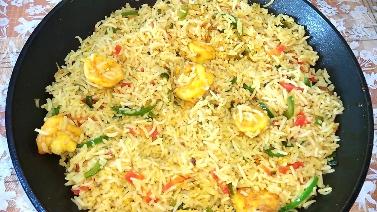 Prawn Fried Rice | Prawn fried rice bengali style | Prawn fried rice ...
