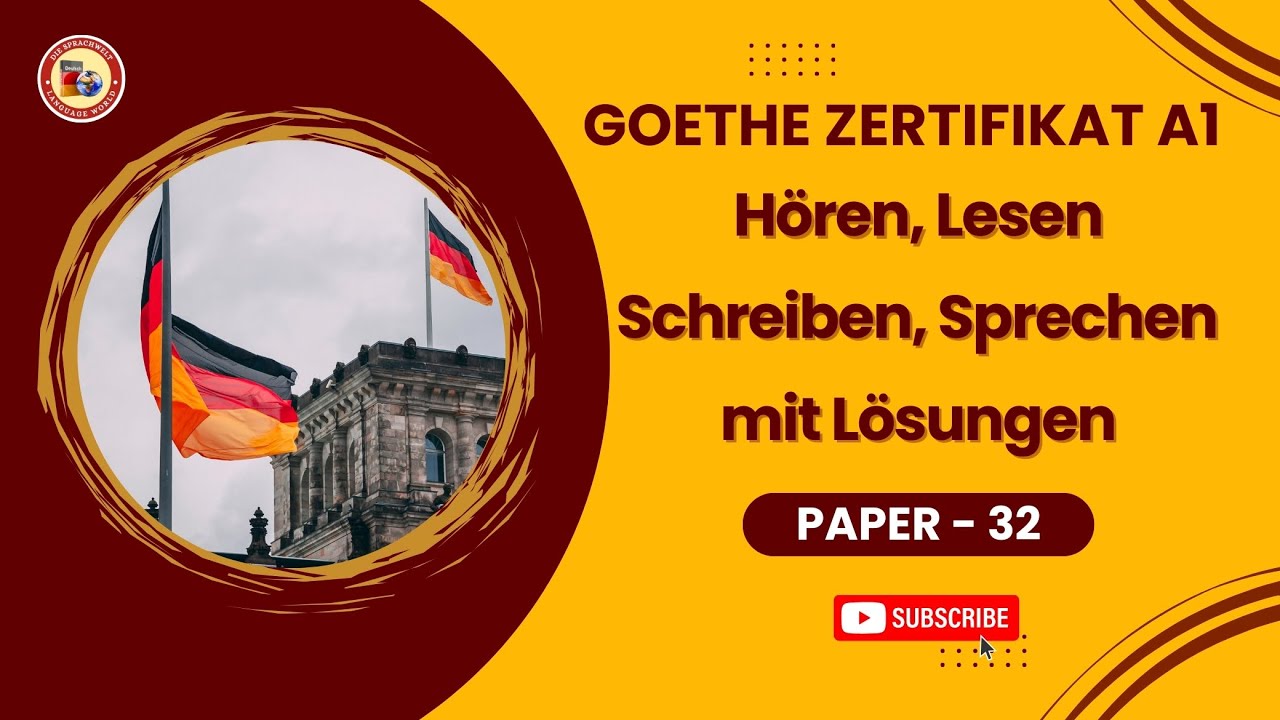 German Language A1 Goethe exam Modelltest || Paper - 32 || Hören, Lesen ...