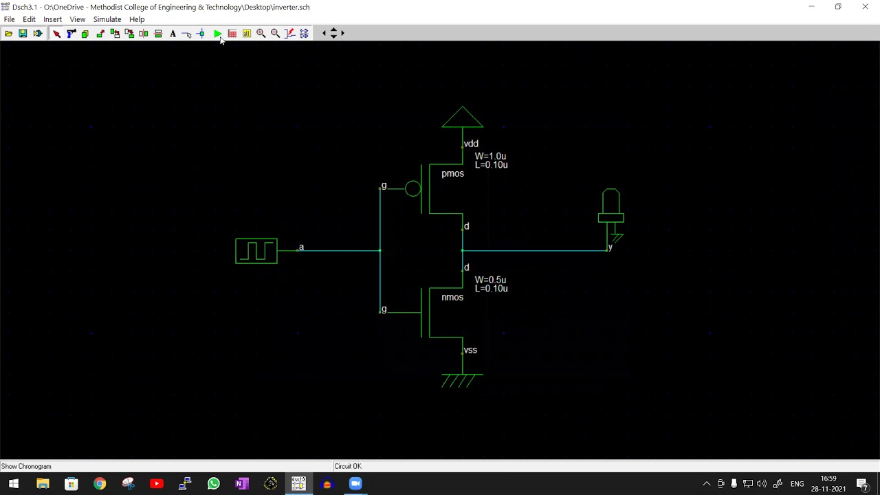 1. CMOS NOT GATE || DSCH || Microwind || EDA LAB || 7th SEM || ECE || # ...