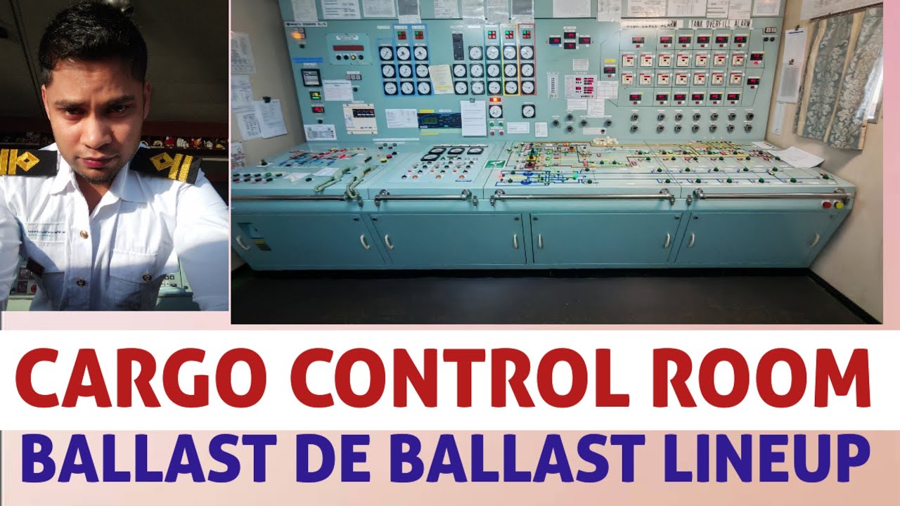 CARGO CONTROL ROOM (CCR) BALLAST DEBALLAST LINE UP. TANKER SHIP.3RD ...