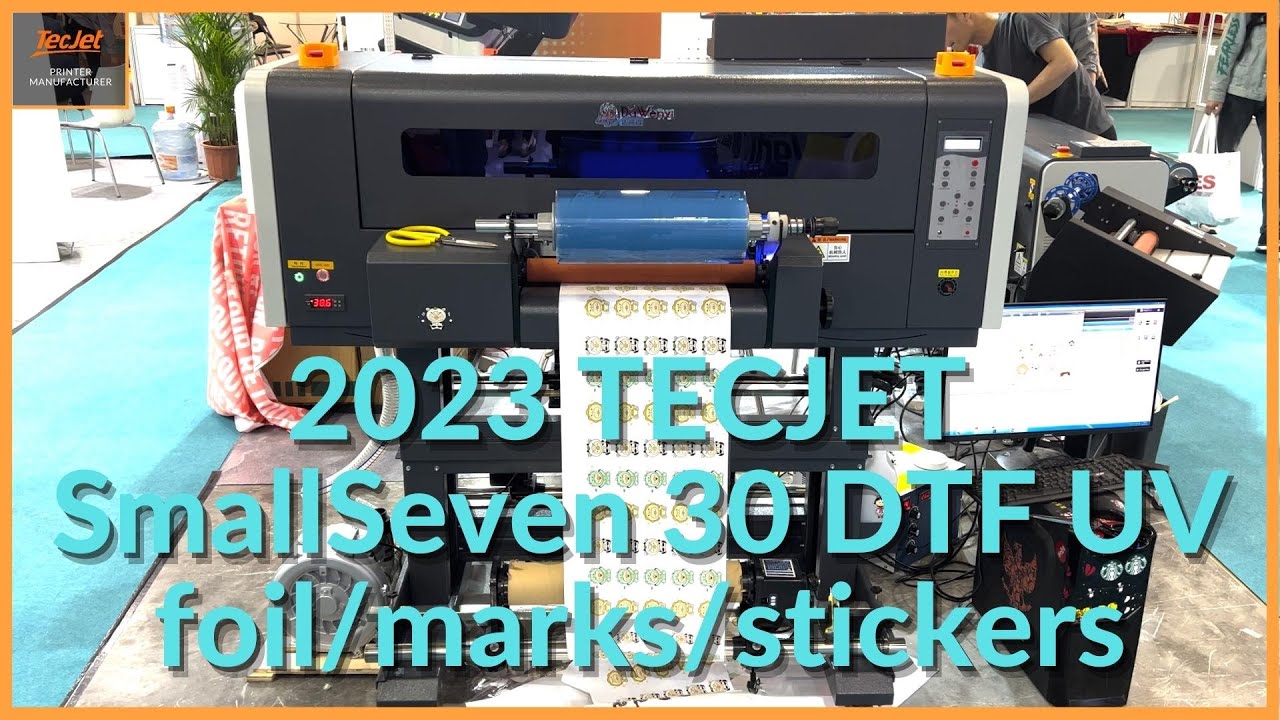TECJET 2023 30DTF UV Crystal Sticker Printing Machine. - YouTube