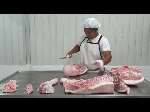 Primal cutting and Deboning a half carcass of pork - YouTube