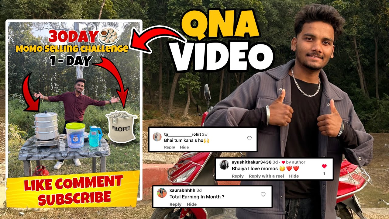 30 Days Momo Selling Challenge Se Mene Kitne Paise🤑 Kamaye (QNA) Video ...